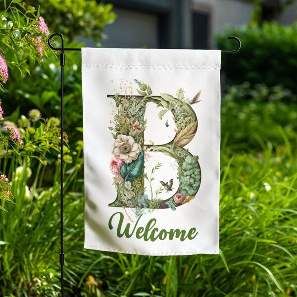 Monogram Garden Flag - Etsy