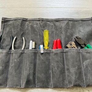 Waxed Canvas Tool Roll Organizer: Camping, Carving & Chisel Storage - Etsy