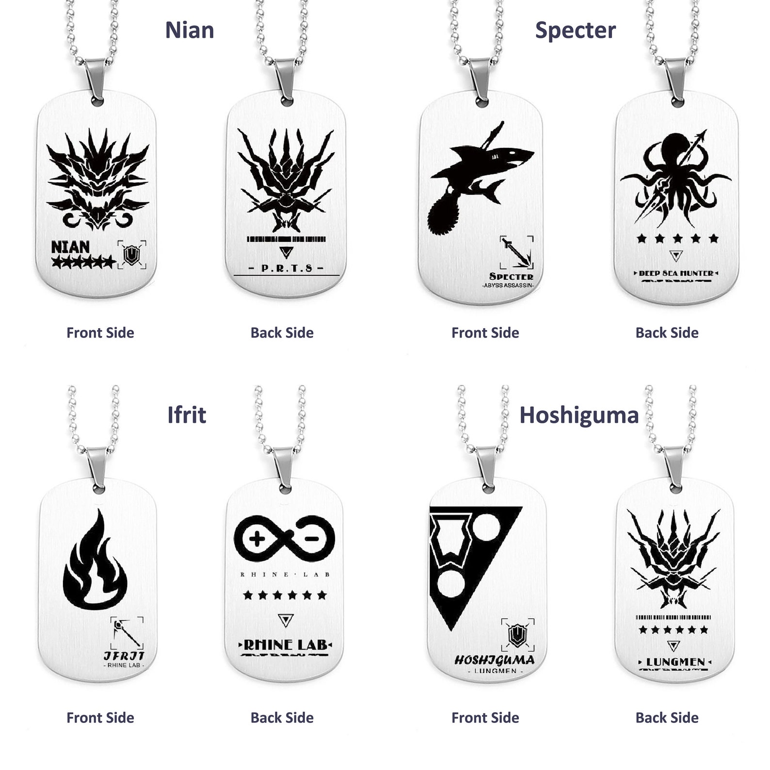 Arknights Pendant Arknights Necklace Arknights Titanium - Etsy