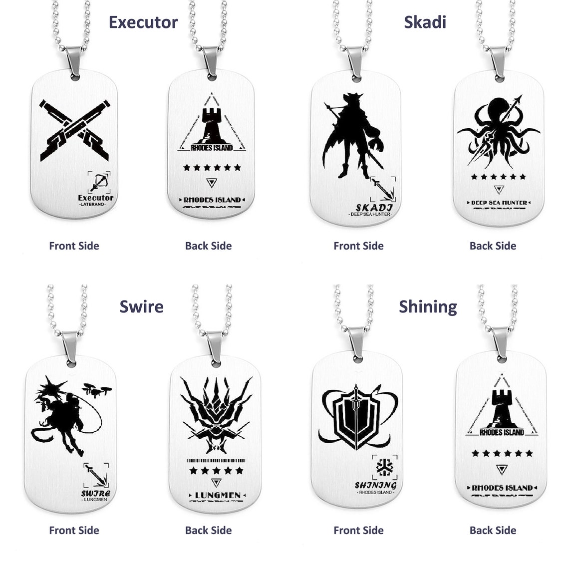 Arknights Pendant Arknights Necklace Arknights Titanium - Etsy