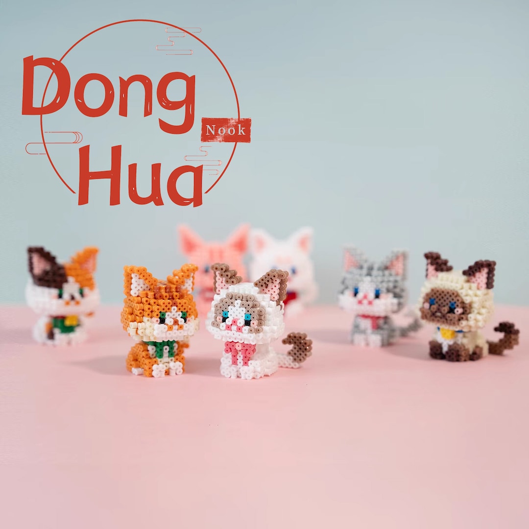 Instant Download 18 Pieces Cat 3D Perler Bead Pattern - Etsy