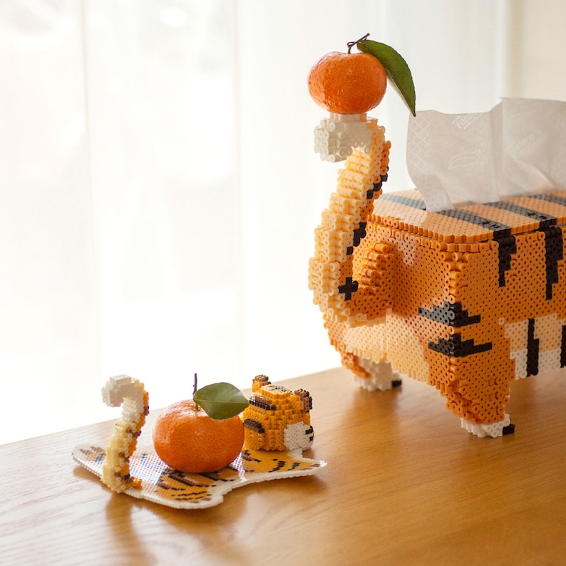 Instant Download Tiger Tissue Box Perler Bead Pattern Tiger | Etsy