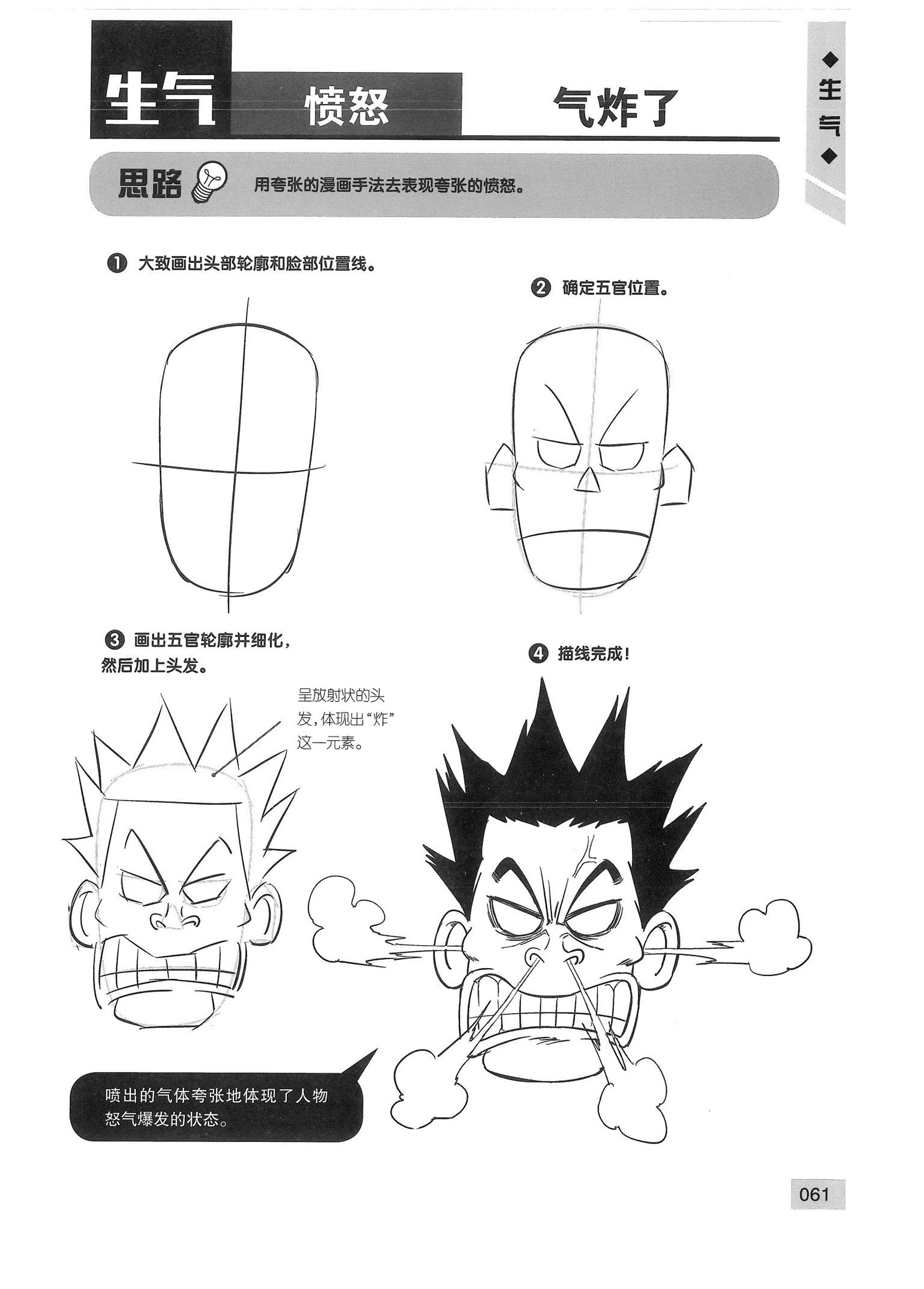 How to Draw Facial Expressions in Chinese, Chinese Manga Tutorial Book ...