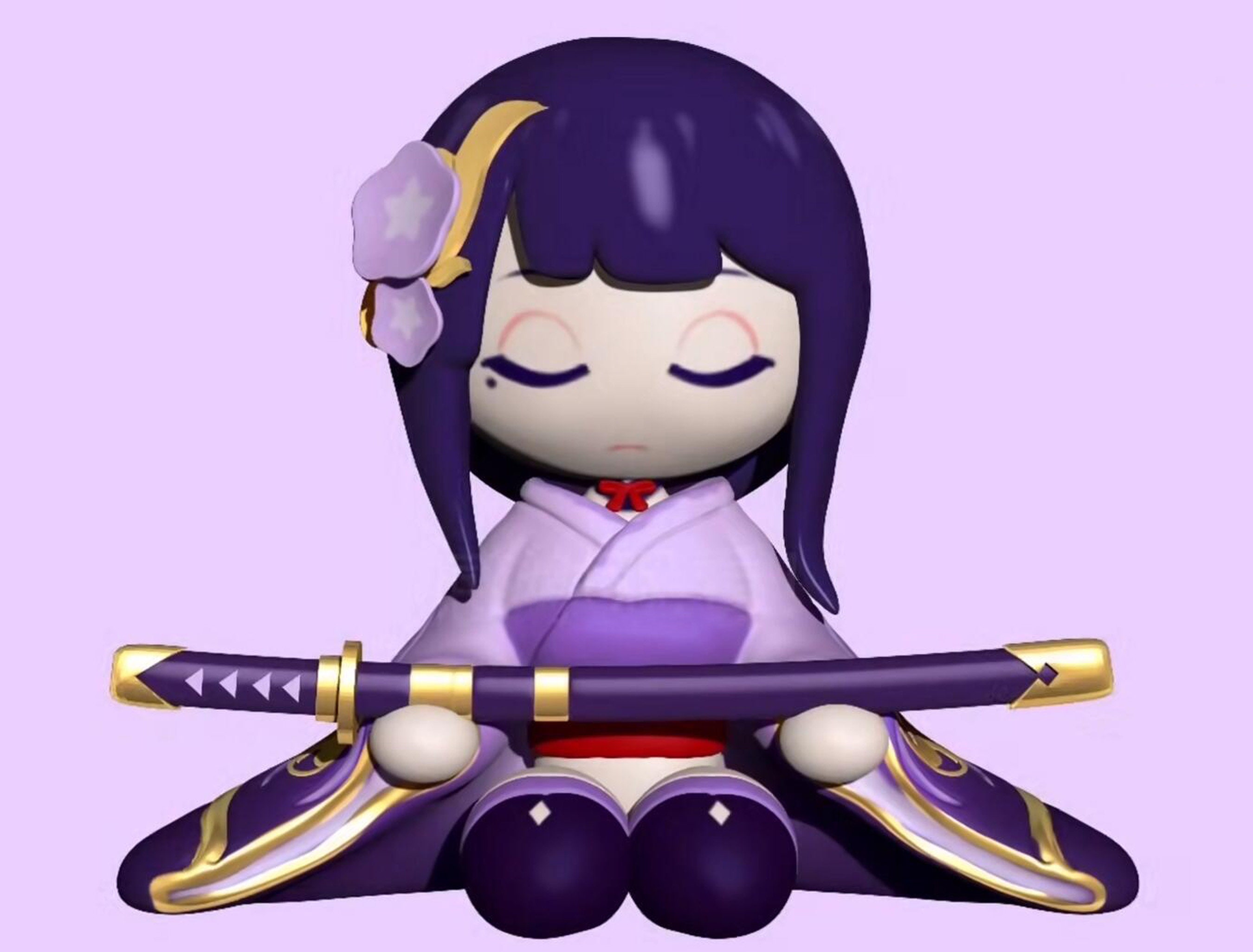 Genshin Impact Raiden Shogun Exquisite Gift STL File for 3D - Etsy Hong ...