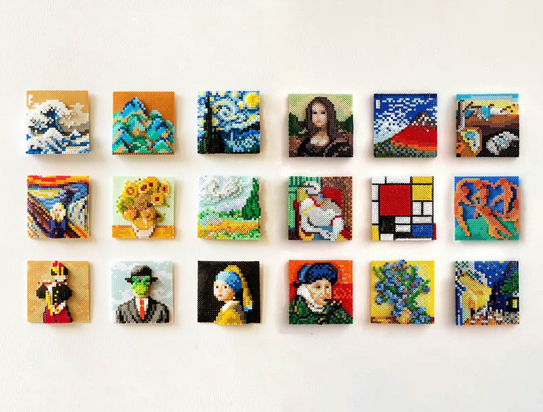 Instant Download 18 Pieces Kit Famous Paintings Perler Bead Patterns - Etsy