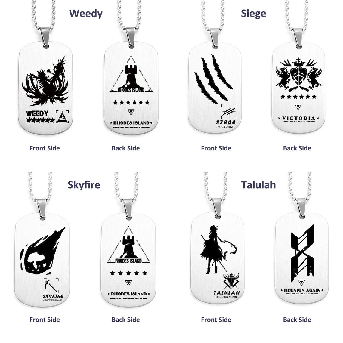 Arknights Pendant Arknights Necklace Arknights Titanium - Etsy