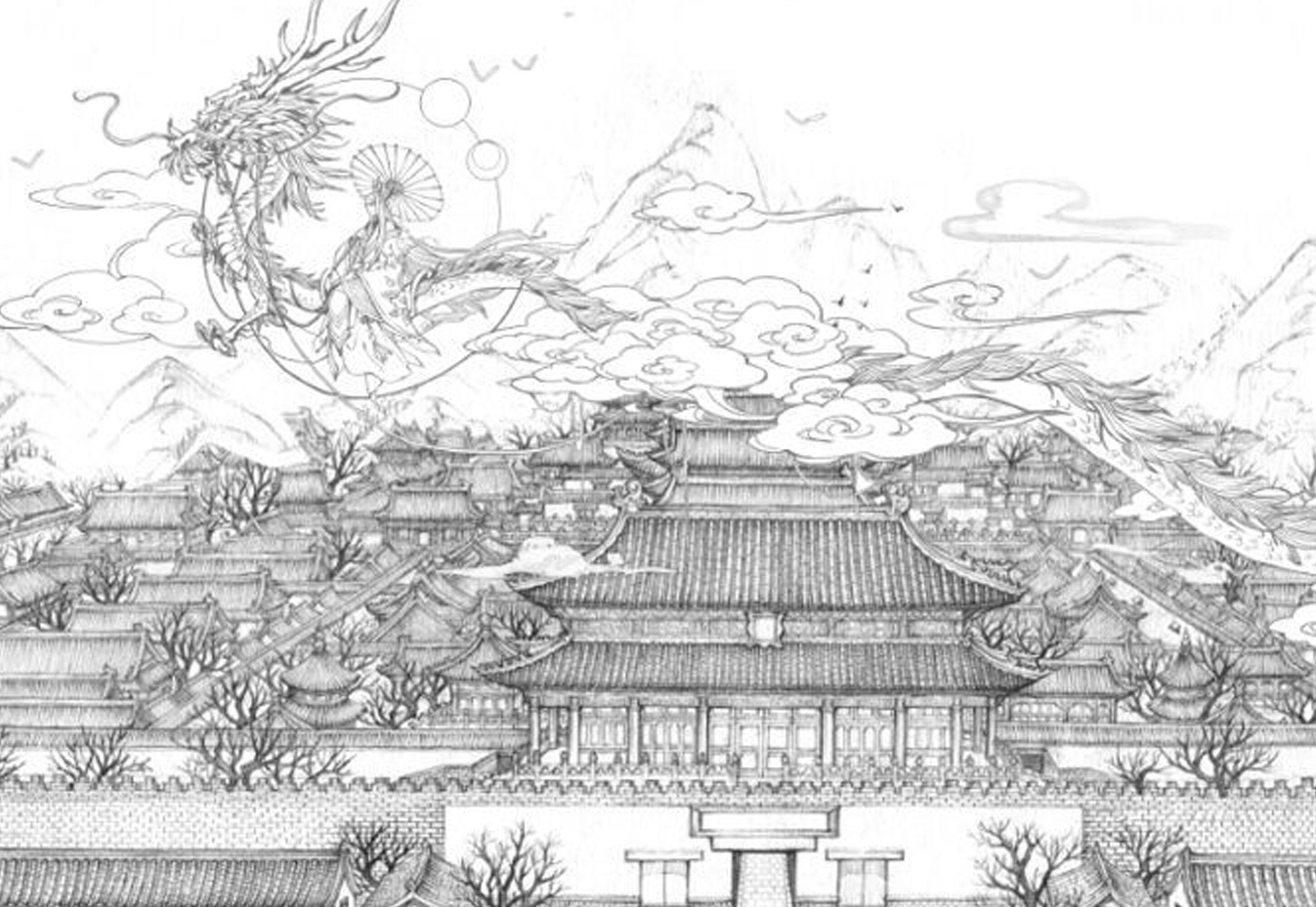 Colorful Time Chinese Coloring Book by Gu Ge Li 时花照影古戈力 - Etsy