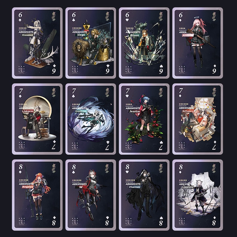 Arknights Poker Card Deck Arknights Playing Cards - Etsy