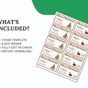 Editable SANTA Tags, Printable CHRISTMAS Gift LABELS, Festive Stickers ...
