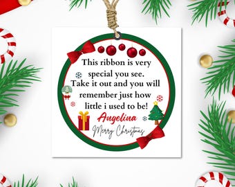 Editable This RIBBON-HEIGHT Ribbon KEEPSAKE, Christmas Gift, Ribbon ...