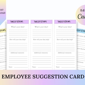 Suggestion Box Form - Etsy