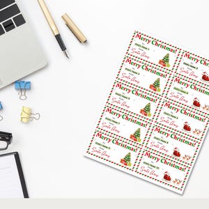 Editable SANTA Tags, Printable CHRISTMAS Gift LABELS, Festive Stickers ...