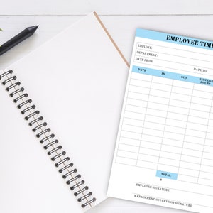 Editable EMPLOYEE TIME Sheet, Printable Time Sheet, Time Keeping Log ...