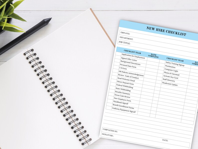 Editable EMPLOYEE ONBOARDING Checklist, New Hire Checklist, Employee ...