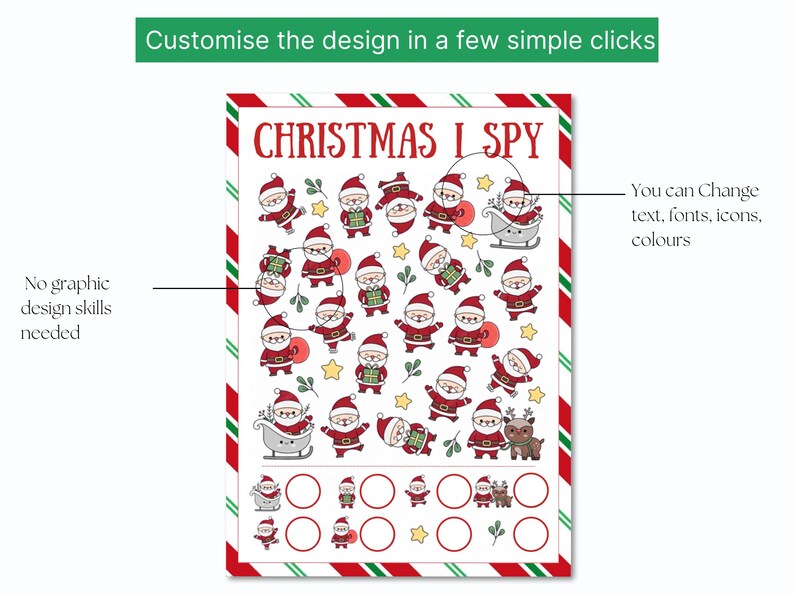 Editable Christmas I SPY Game, Fun HOLIDAY Activity for Kids, Christmas ...