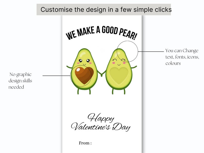 16 Editable CUTE FOOD PUN Valentine's Day Card,valentines Card ...