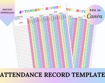 Attendance Record - Etsy