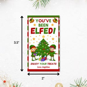 Editable YOU' Ve BEEN ELFED Christmas Tag, Fun Elf Printable for ...
