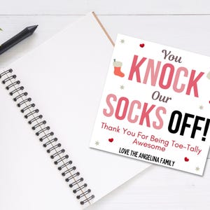 Editable You Knock My Socks Off!, KNOCK My SOCKS off TAG, Appreciation ...