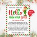 Editable Hello LETTER From ELVES, Magical ELF Return Template ...