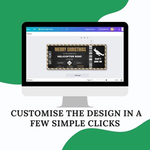 Editable HELICOPTER Ride Ticket Template, Gift CERTIFICATE, Printable VOUCHER, Perfect Adventure ...