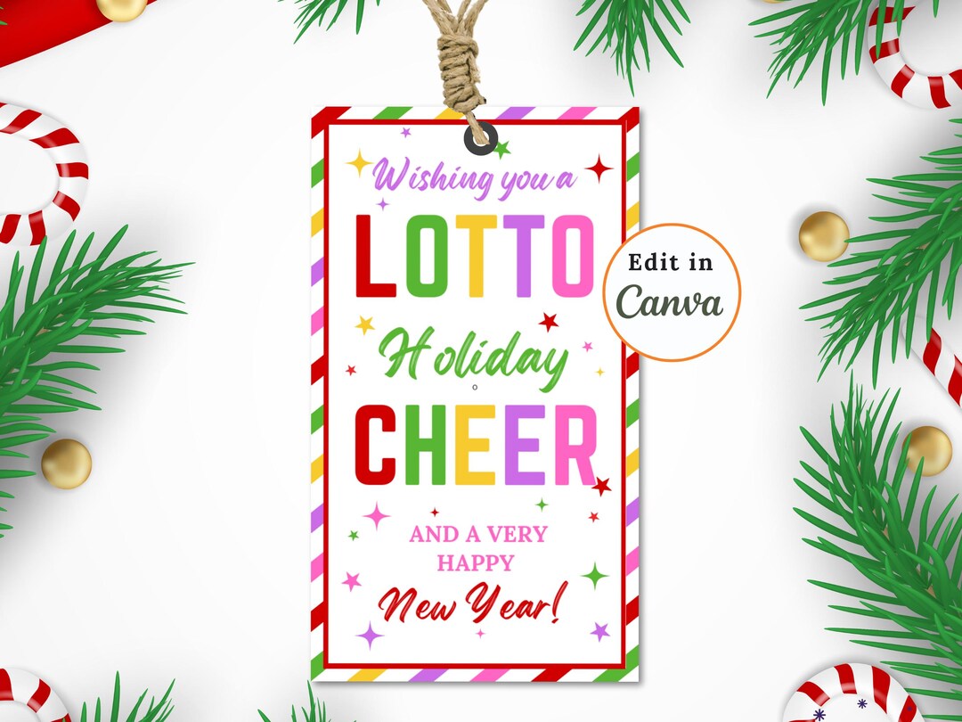 Editable LOTTO GIFT TAGS Christmas, Indigo Ink Boutique, Digital Treat ...