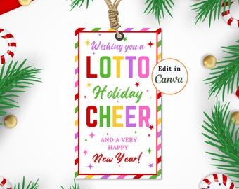 Editable LOTTO GIFT TAGS Christmas, Indigo Ink Boutique, Digital Treat ...