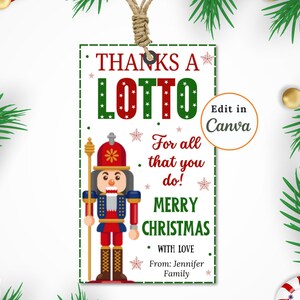 Editable THANKS LOTTO Tag, Printable Gift Tag for LOTTO Holders ...
