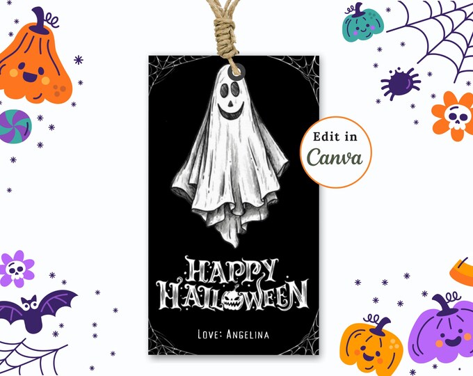 PRINTABLE You Are Fab-boo-lous! Happy Halloween! Cute Ghost Gift Tag ...