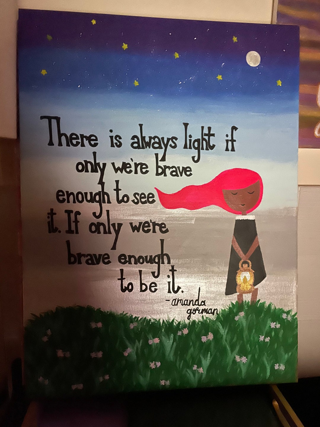Amanda Gorman Quote W/ Lantern - Etsy