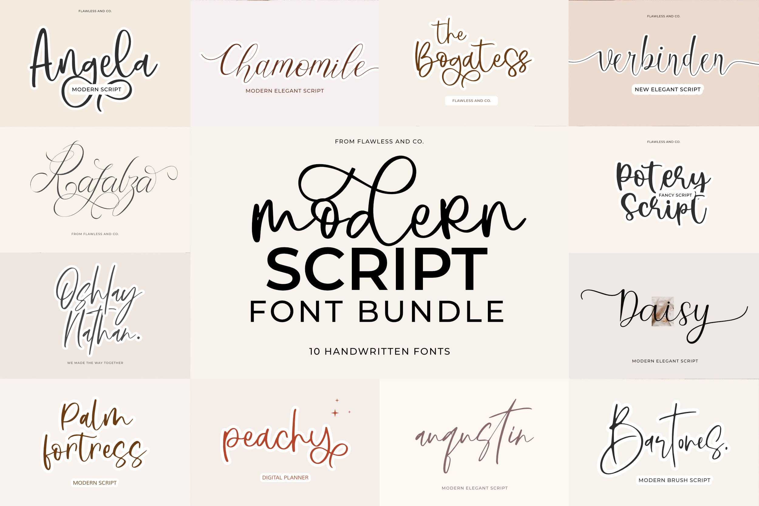 Special 44 Fonts Bundle Script Font, Serif Font, Cricut Font, Procreate Font, Canva Font, Modern ...