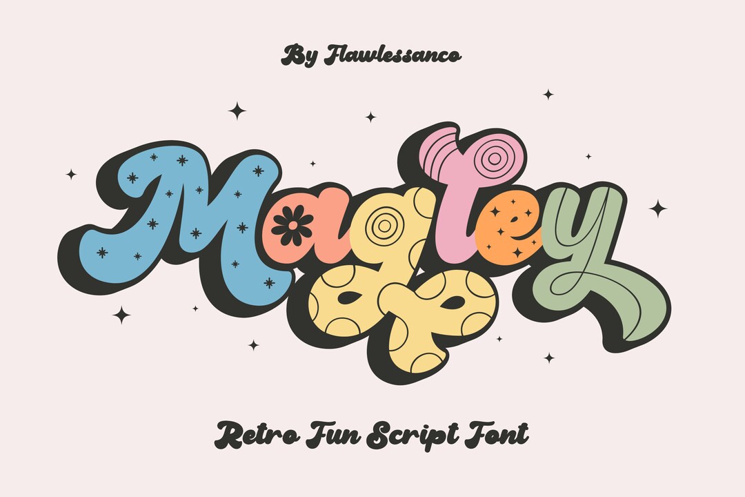 Magley Retro Fun Script Font, Fun Font, Playful Font, Script Font ...