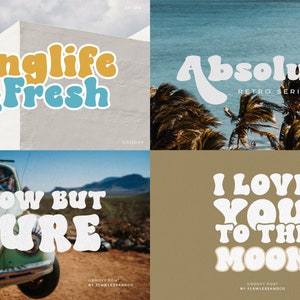 Groovy Retro Special Bundle - Groovy Font, Retro Font, Hipster Font ...