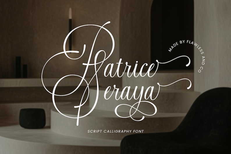 Patrice Seraya - Calligraphy Font, Script Font, Wedding Font, Canva ...