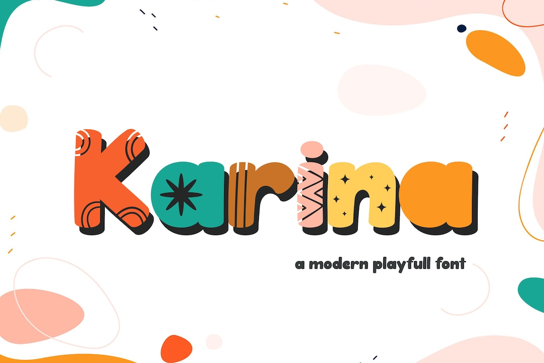 Karina Modern Playful Font, Fun Font, Playful Font, Funny Font, Modern ...