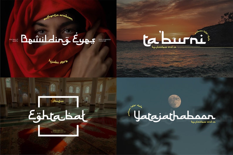 Modern Arabic Ramadan Style Bundle - Canva Font, Procreate Font, Cricut ...