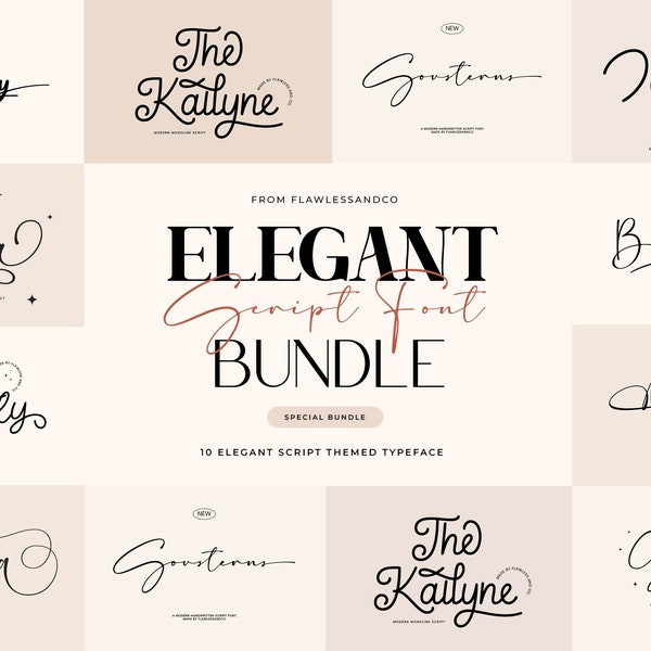 Script Font - Etsy