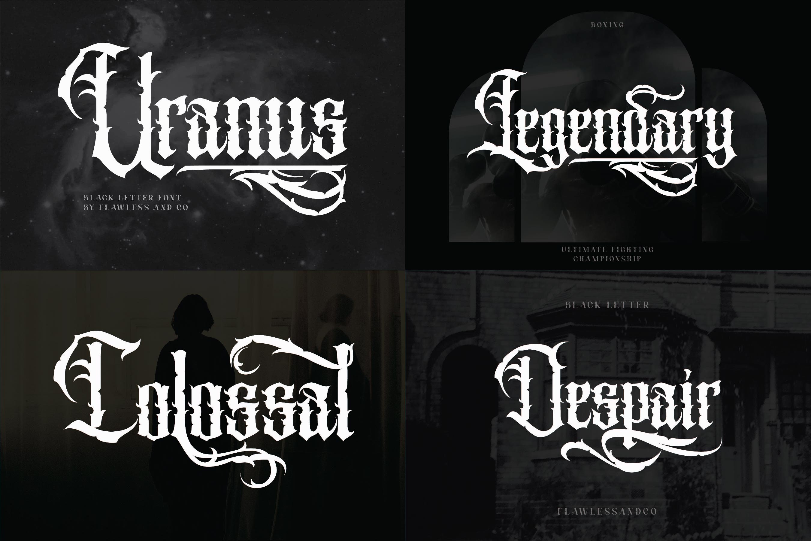 Blackletter Font Bundle - Blackletter Tatto Font, Blackletter Victorian ...