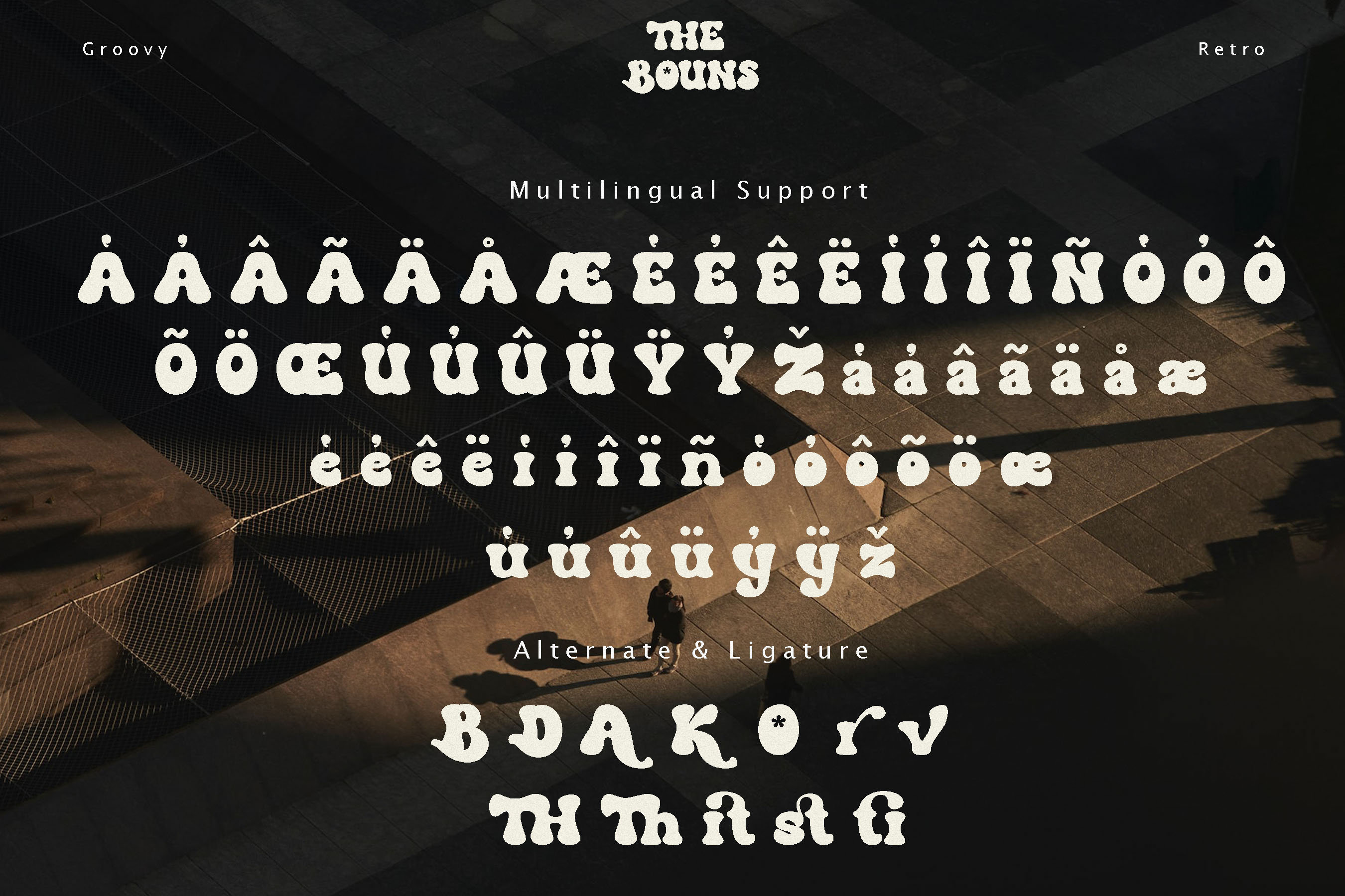 The Bouns - Retro Groovy Font, 80s, 70s, Procreate Font, Logo Font ...