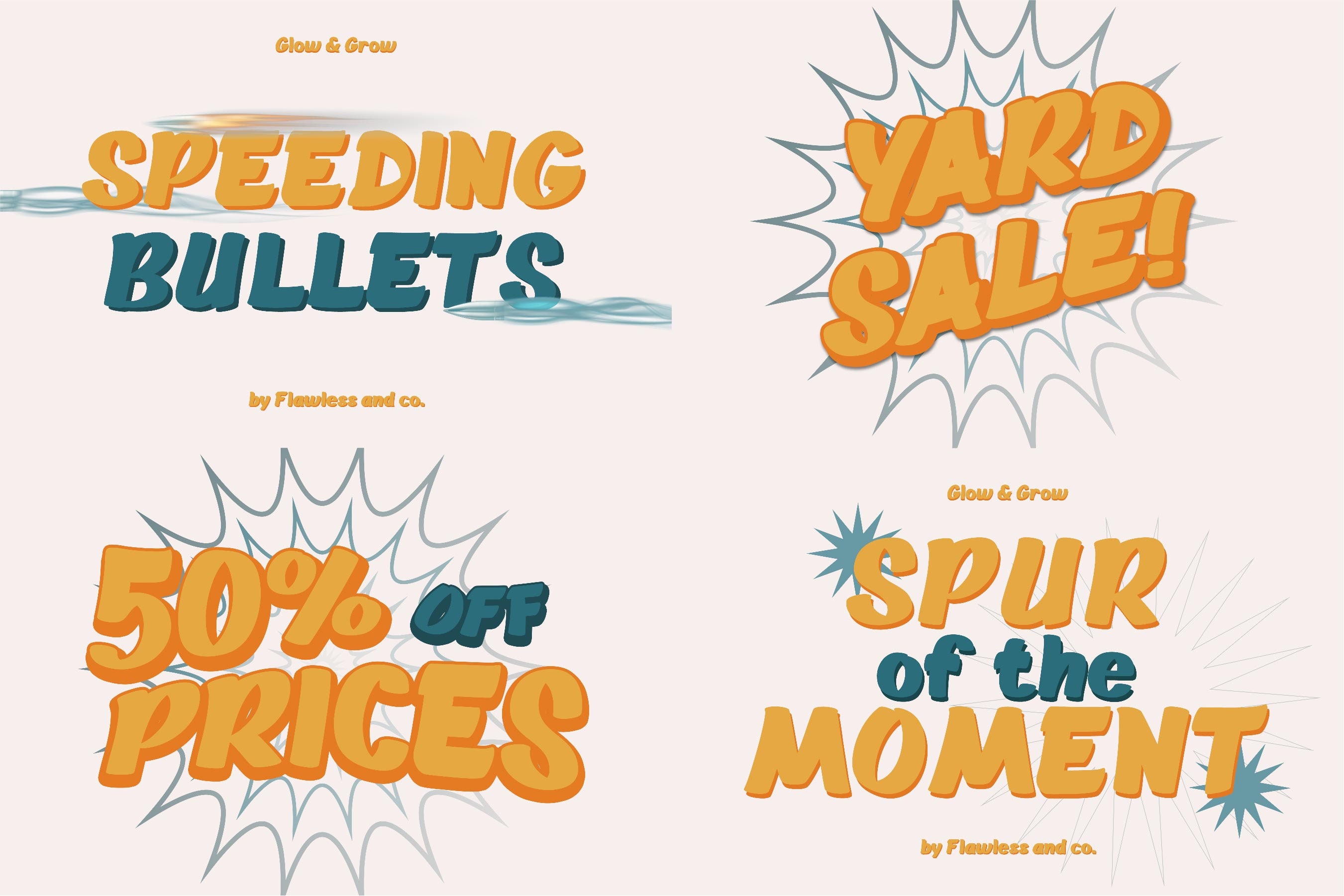 Funny Font Bundle Fun Font, Display Font, Procreate Font, Canva Font ...