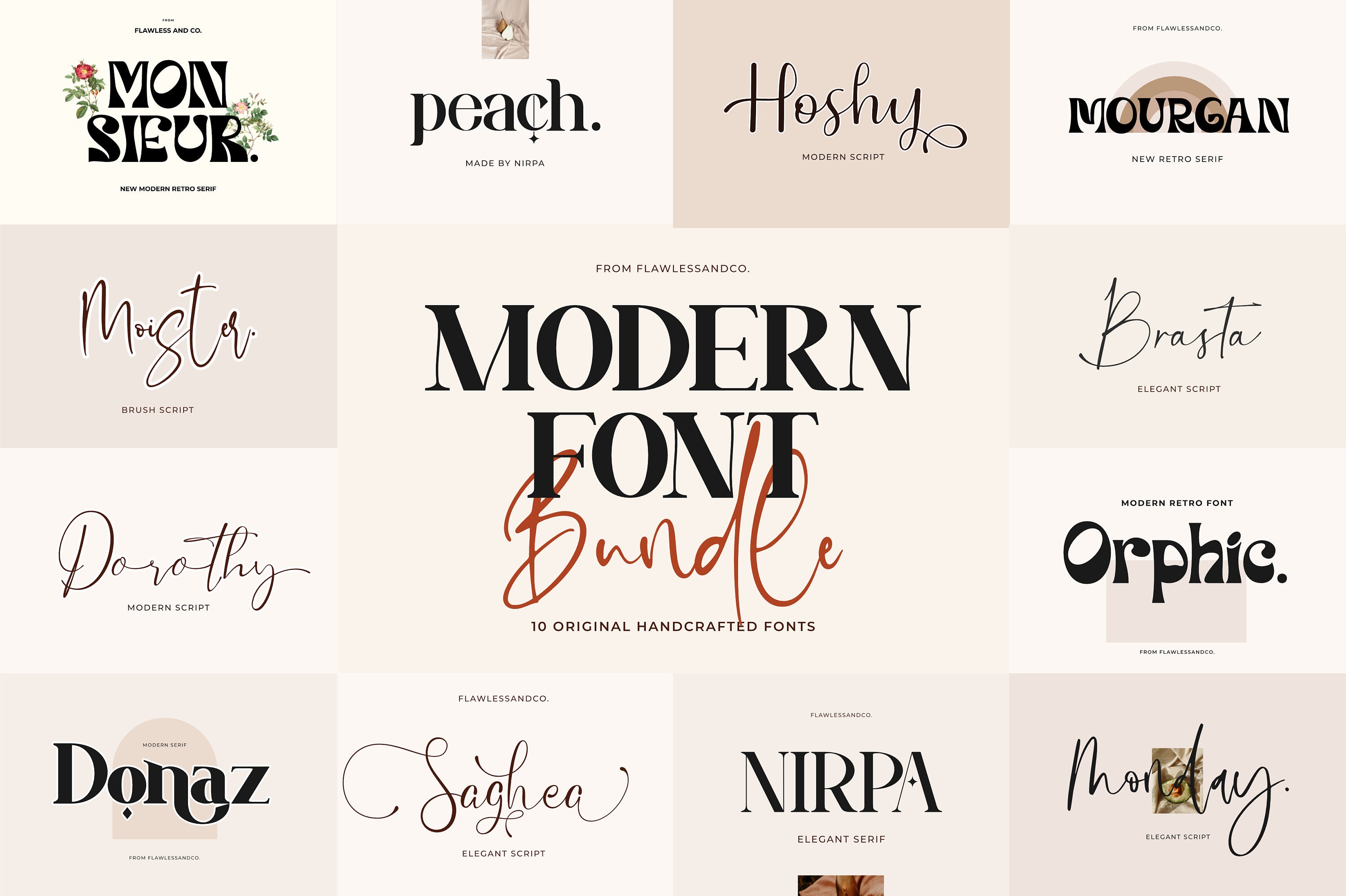 Special 44 Fonts Bundle - Script Font, Serif Font, Cricut Font ...
