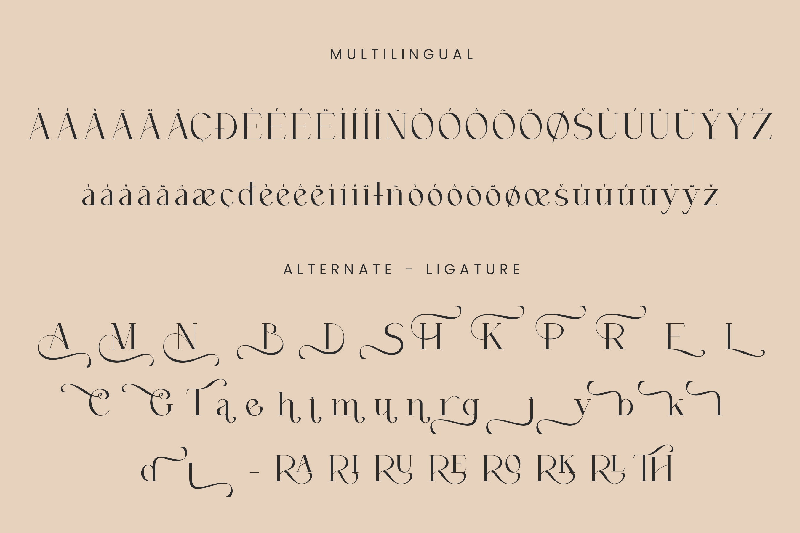 Heverly Modern Alternate Serif Font, Serif Font, Elegant Font, Modern ...