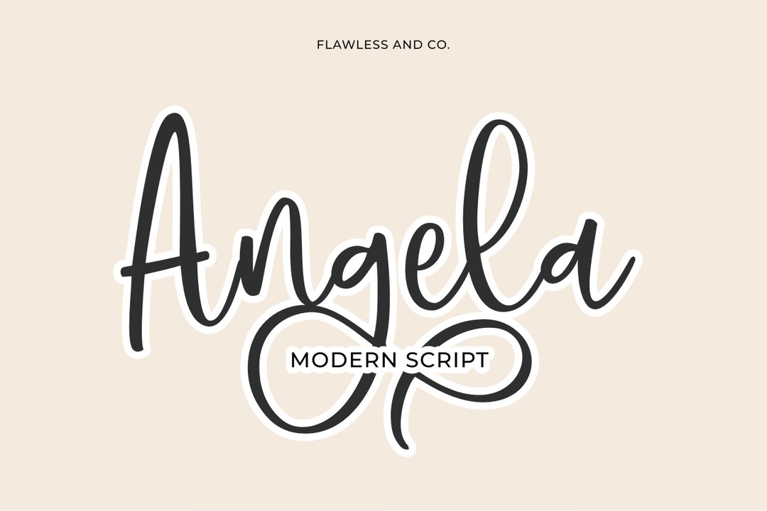Hello Angela Wedding Font, Procreate Font, Canva Font, Signature Font ...