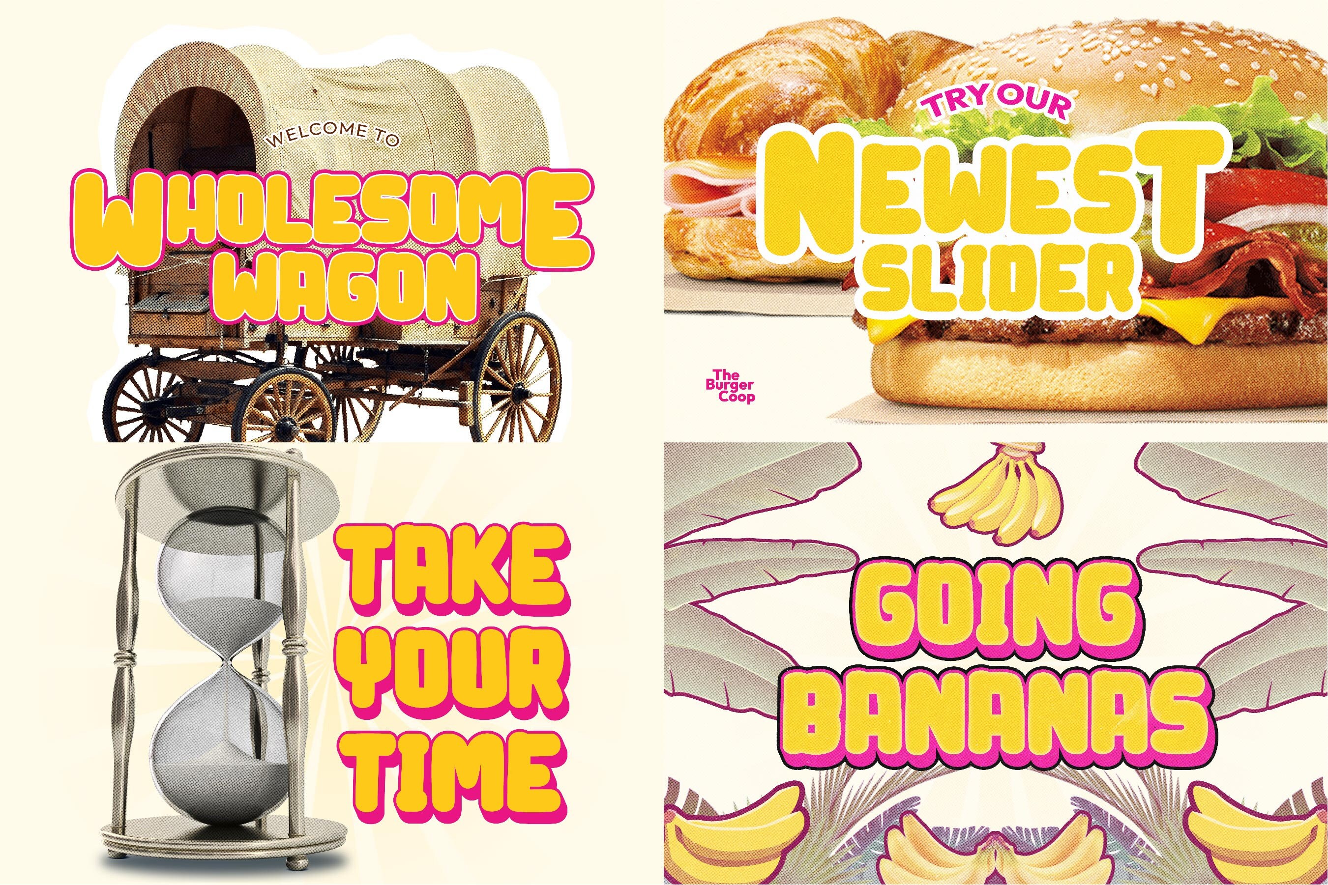 Funny Font Bundle Fun Font, Display Font, Procreate Font, Canva Font ...