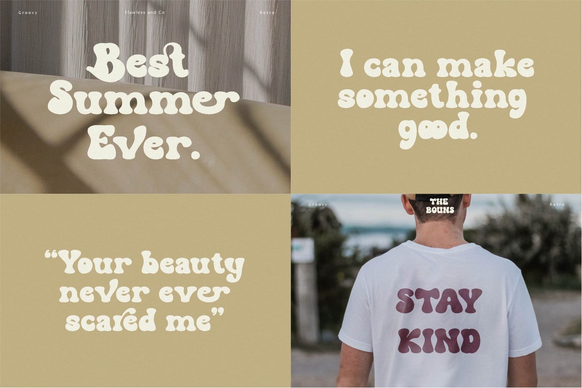 Groovy Retro Special Bundle Groovy Font Retro Font Hipster - Etsy