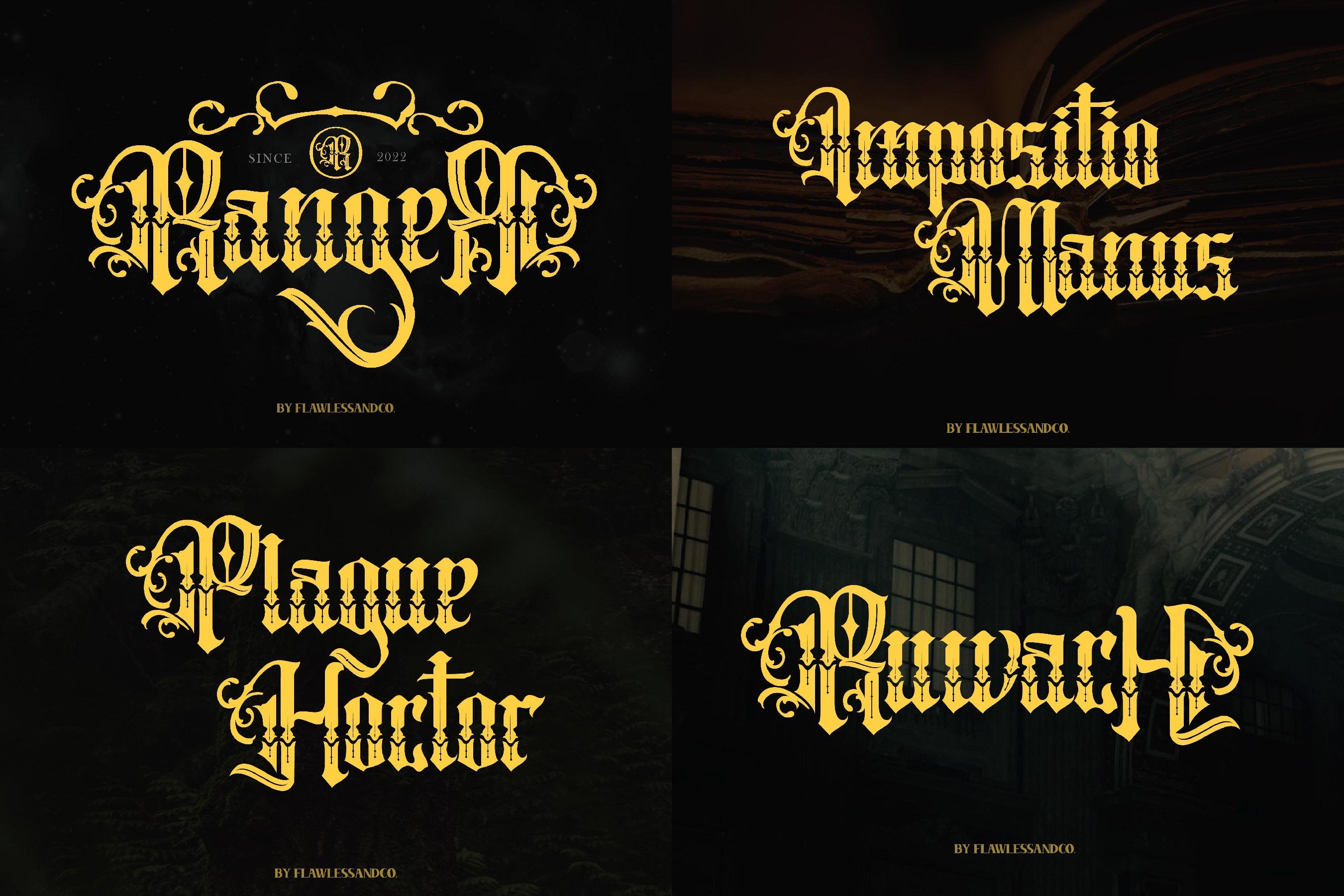 Blackletter Font Bundle - Blackletter Tatto Font, Blackletter Victorian ...