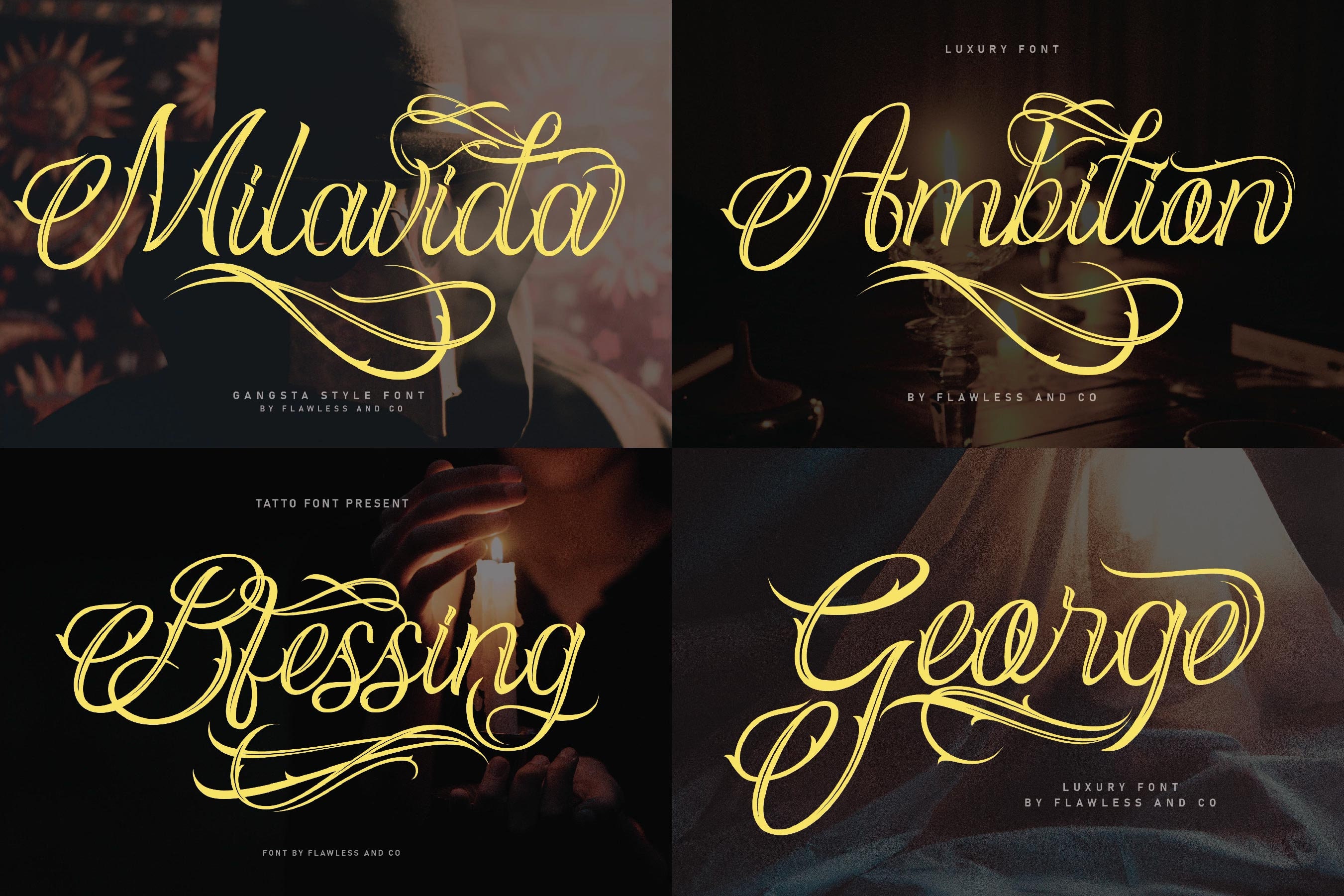 Blackletter Font Bundle - Blackletter Tatto Font, Blackletter Victorian ...