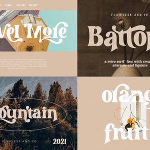 Modern Script and Retro Bundle With COMMERCIAL USE LICENSE - Serif ...