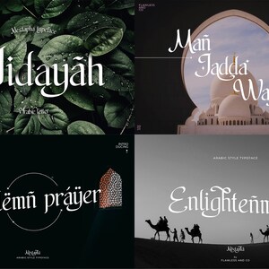 Modern Arabic Ramadan Style Bundle - Canva Font, Procreate Font, Cricut ...