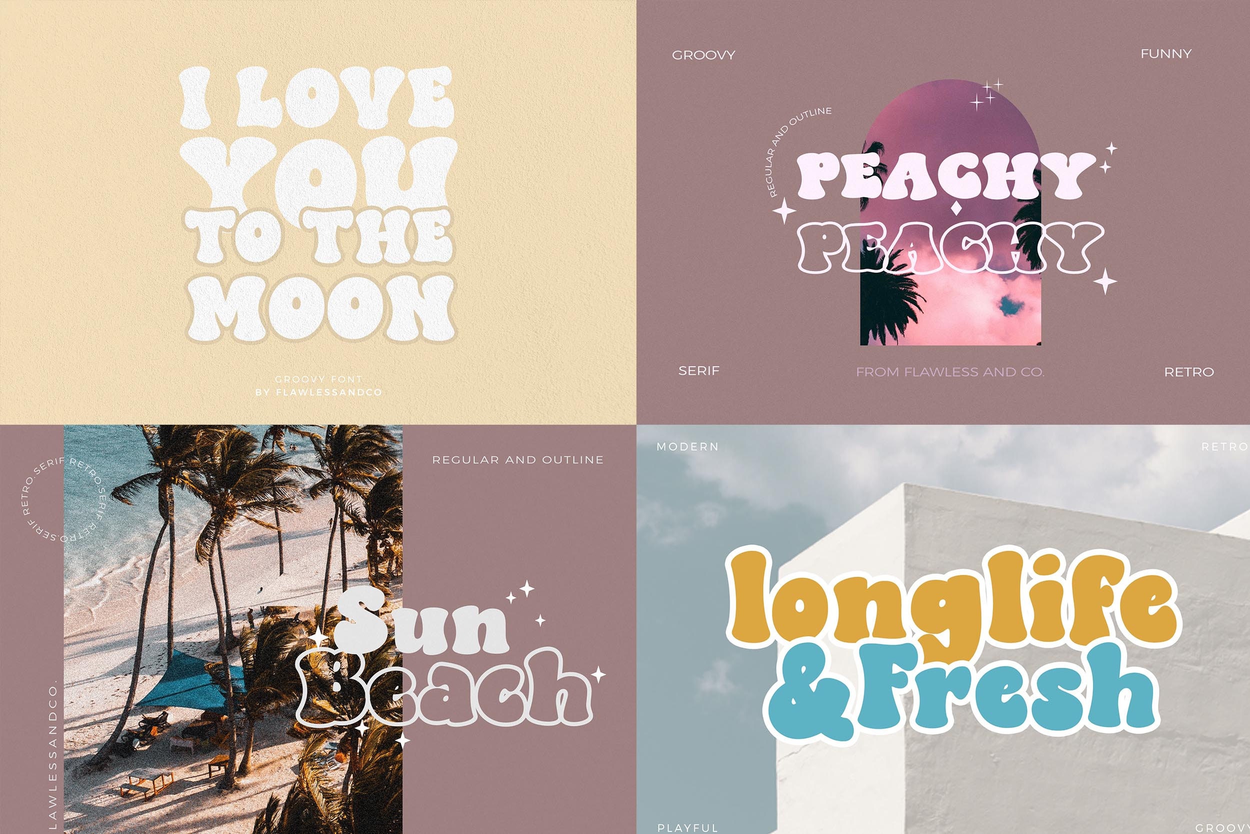 Modern Retro Bundle Serif Fonts Procreate Fonts Canva - Etsy